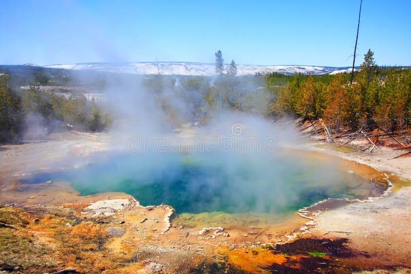 Colorful Yellowstone Spring Stock Photo - Image of nature, clear: 5698668