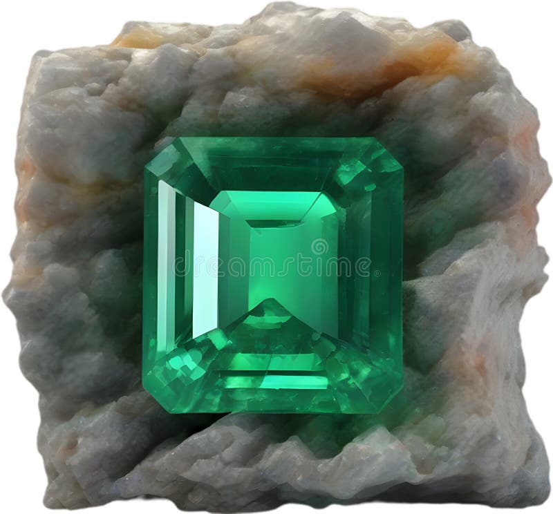 Emerald Stone, Colorful Gemstone Clipart. AI-Generated. Stock Image ...