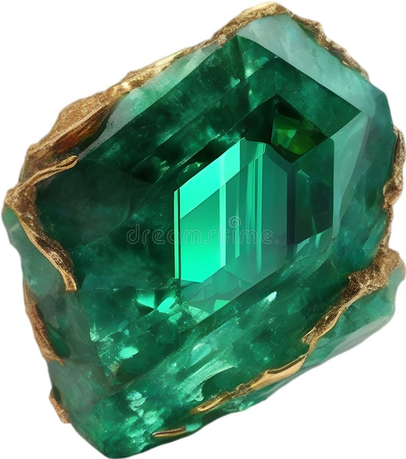 Emerald Stone, Colorful Gemstone Clipart. AI-Generated. Stock Photo ...
