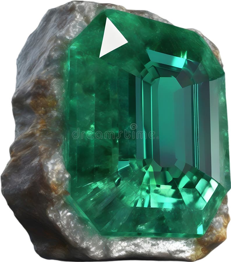 Emerald Stone, Colorful Gemstone Clipart. AI-Generated. Stock Image ...