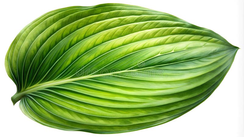 Emerald Symphony: a Hosta Leaf in Close-Up AI Generated Stock Image ...