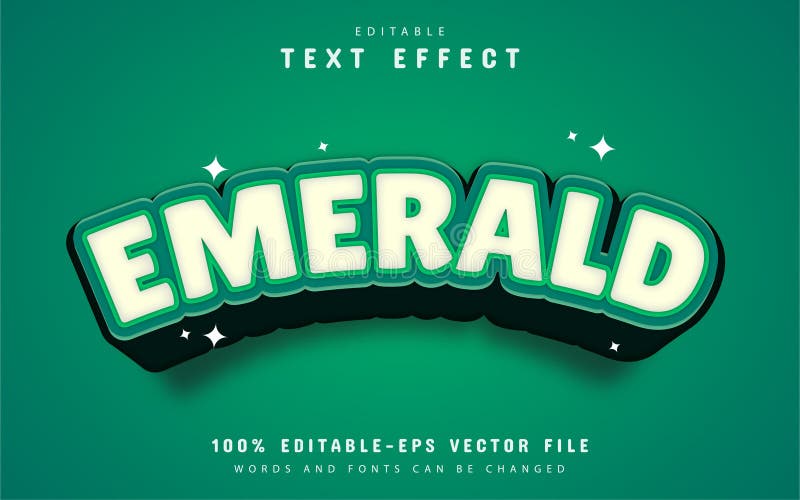 Emerald text effect stock vector. Illustration of emerald - 255931152