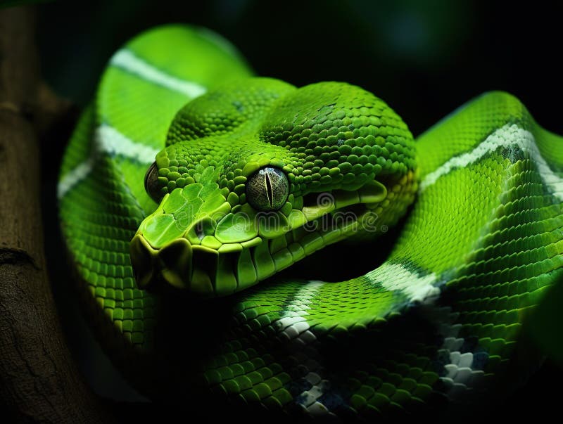 Emerald Tree Boa stock illustration. Illustration of snake - 294976764