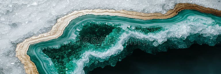 Emerald and White Quartz Geode Texture Background with Navy Blue, Gold ...