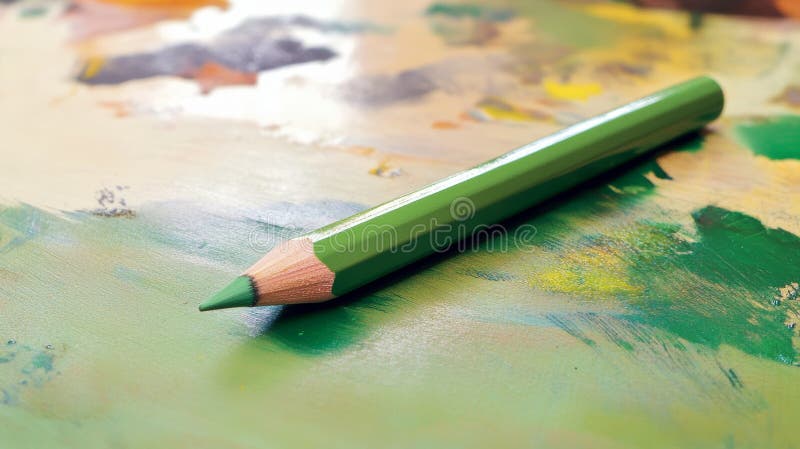 Emerald Writing Tool a Vibrant Green Pencil for Creative Expression and ...