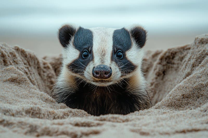 The Emergence of a Badger from Its Burrow is Captured in a Close-up ...