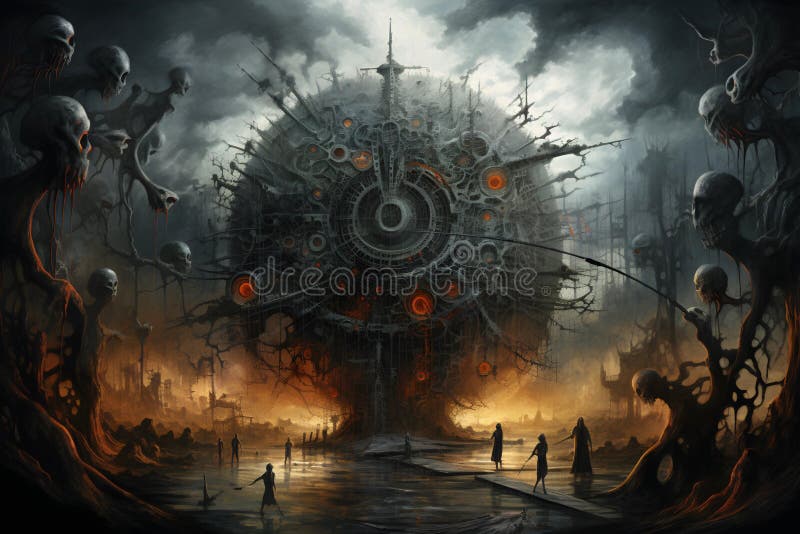 Emergence of Chaos. stock illustration. Illustration of mask - 287658493