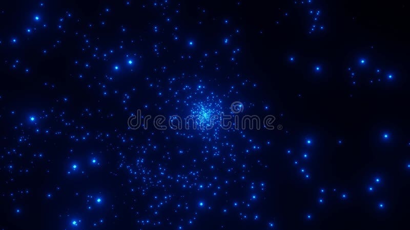 Emergence and Spread of Blue Particles from Center. Explosion of ...