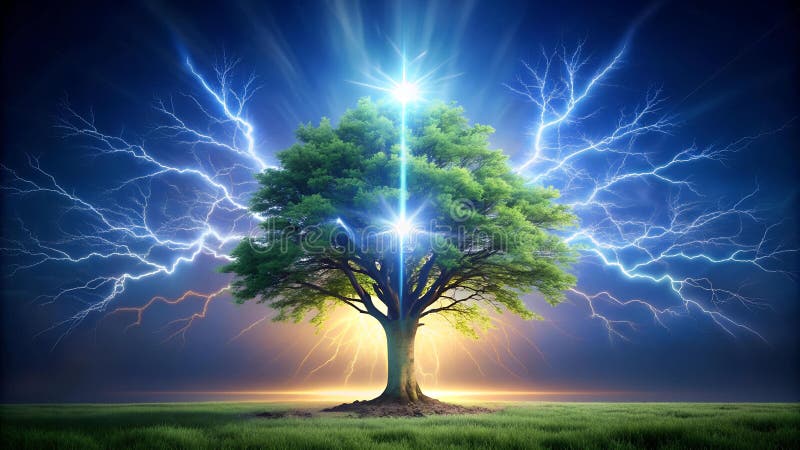 Emergence: a Symphony of Electric Life AI Generated Stock Illustration ...