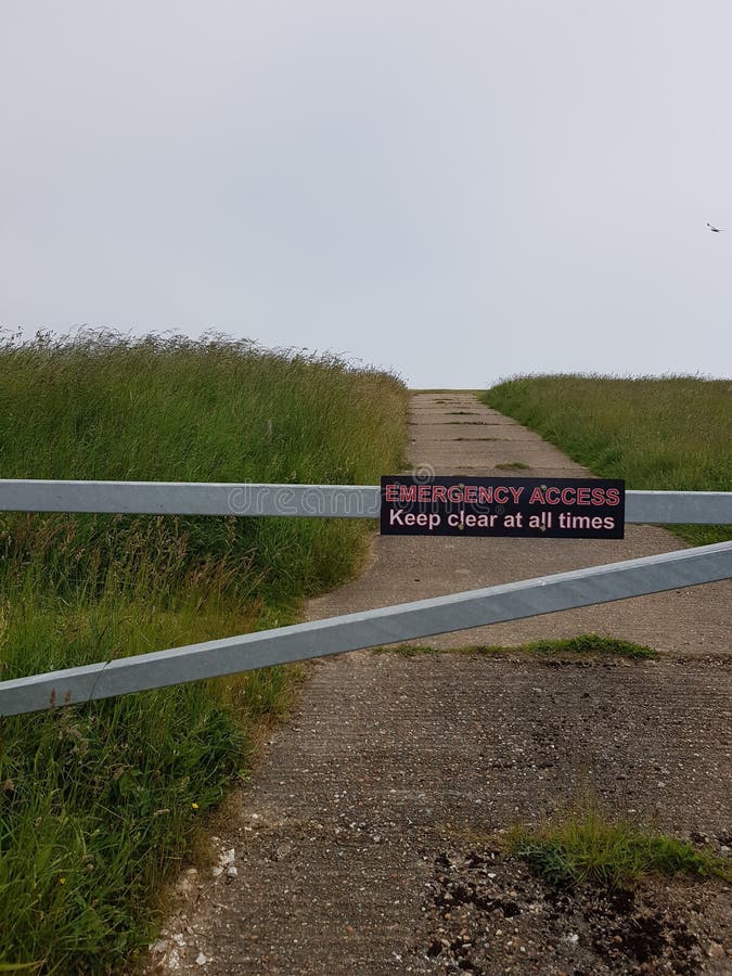 Emergency Access only Signage Stock Photo - Image of isolated, access ...