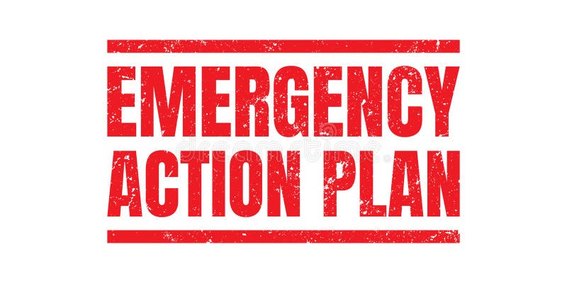 Emergency Action Plan. Red Rubber Stamp Stock Vector - Illustration of ...