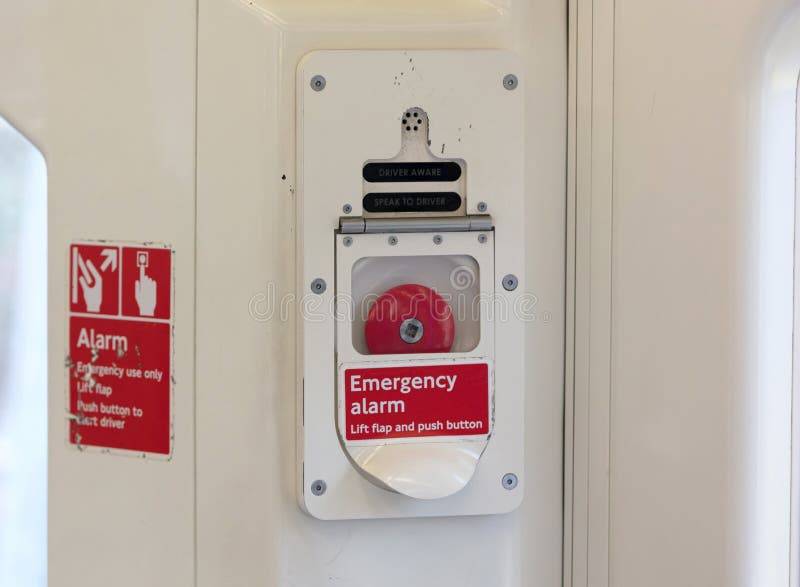 Emergency Alarm Button, London Metro Stock Photo - Image of alert ...