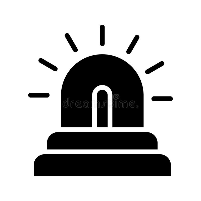 Emergency Alarm Icon. Alert Lamp Vector Illustration Stock Vector ...