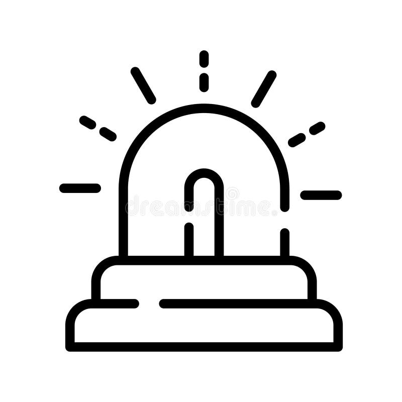 Emergency Alarm Icon. Alert Lamp Vector Illustration Stock Vector ...