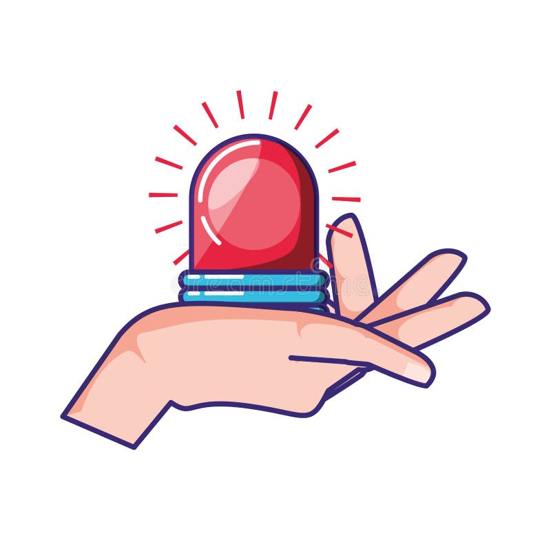 Emergency alarm light icon stock vector. Illustration of alert - 136836028