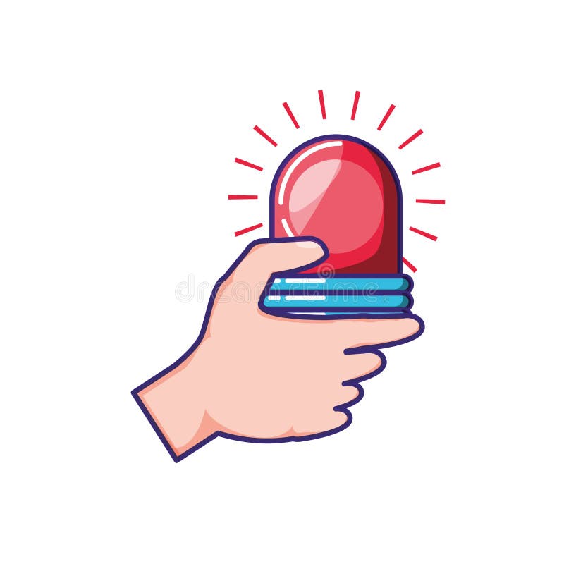 Emergency alarm light icon stock vector. Illustration of urgency ...