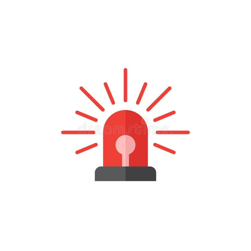 Emergency Alarm Light Vector Icon Symbol Isolated on White Background ... Emergency Alarm Light Vector Icon Symbol Isolated on White Background ...