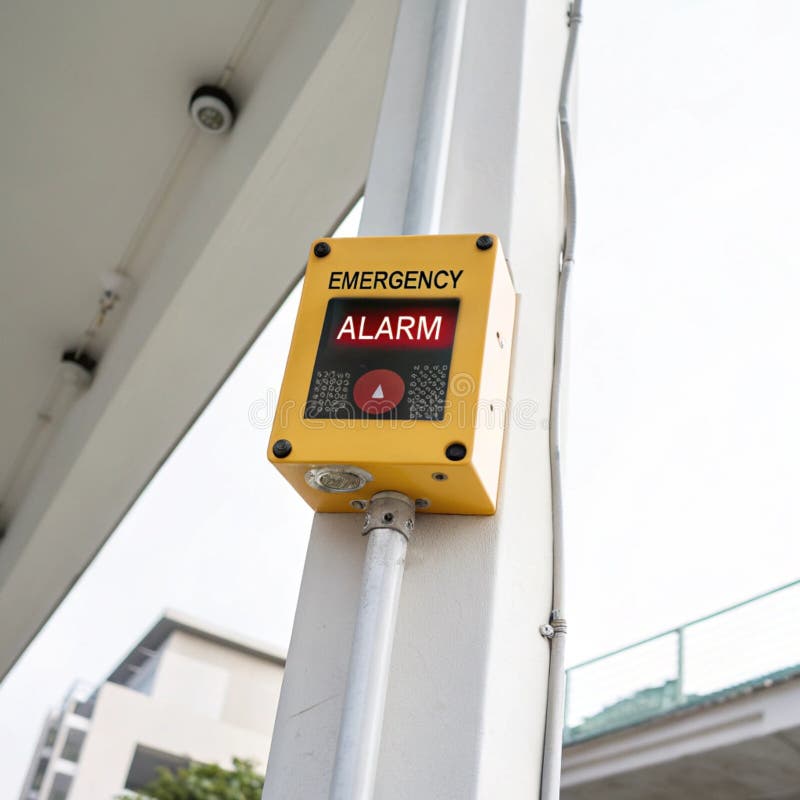 Emergency Alarm Notification on White Background Stock Illustration ...