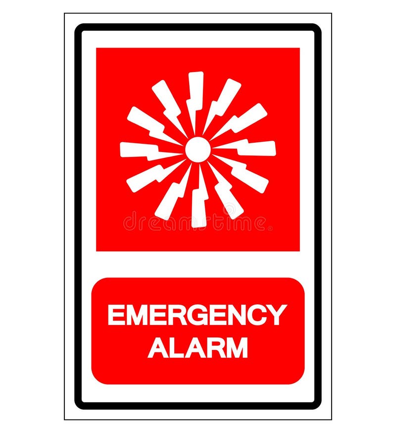 Emergency Alarm Symbol Sign, Vector Illustration, Isolate on White ...