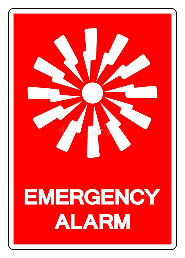 Emergency Alarm And Security Alert Signs In Style Version, Easy To Use ...