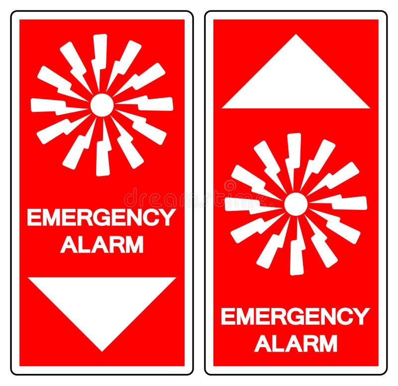 Emergency Alarm Symbol Sign, Vector Illustration, Isolate on White ...