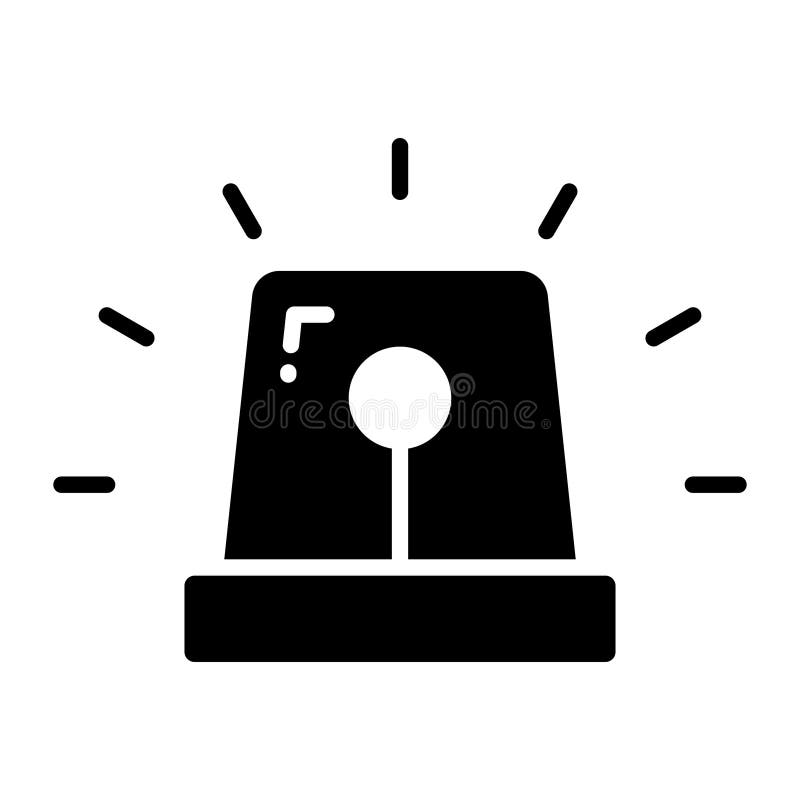 Emergency Alarm Vector Icon in Trend Stock Vector - Illustration of ...