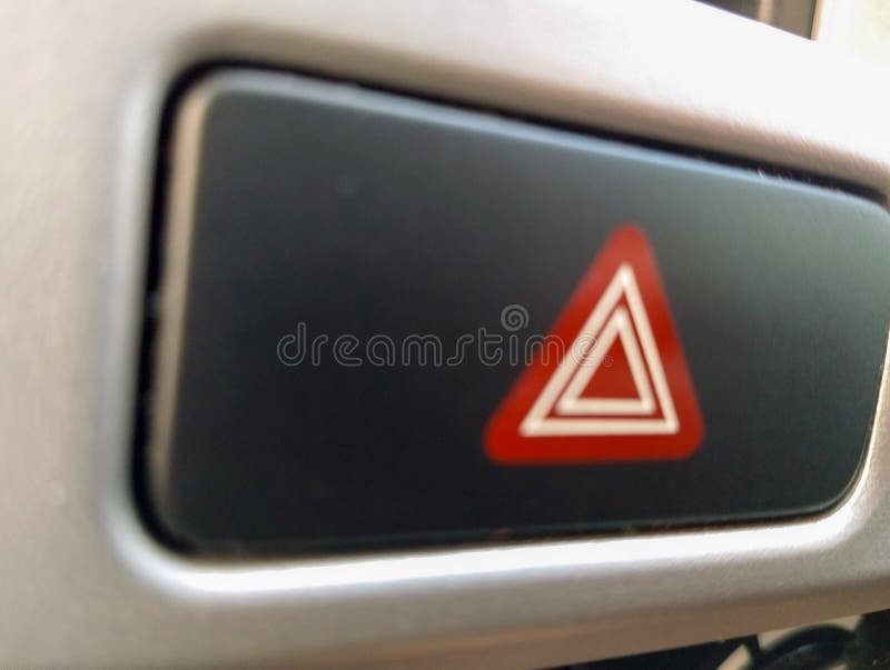 Emergency Alert: Car Hazard Light Button Stock Image - Image of macro ...