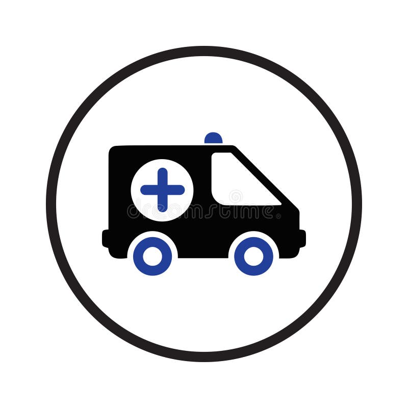 Emergency Ambulance Service Icon Stock Vector - Illustration of ...