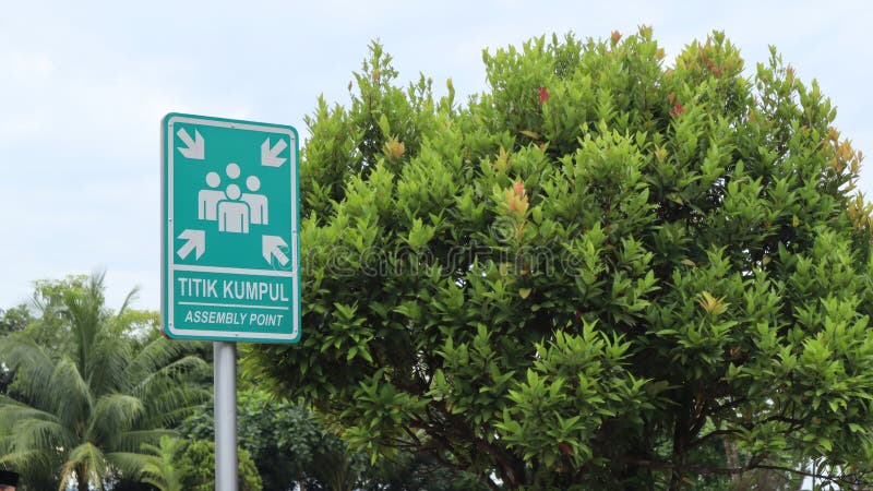 Emergency Assembly Point Near at the Office Stock Photo - Image of ...