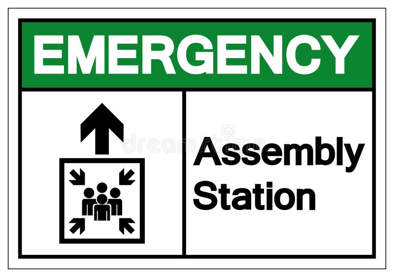 Emergency Assembly Point Symbol Sign, Vector Illustration, Isolated On ...