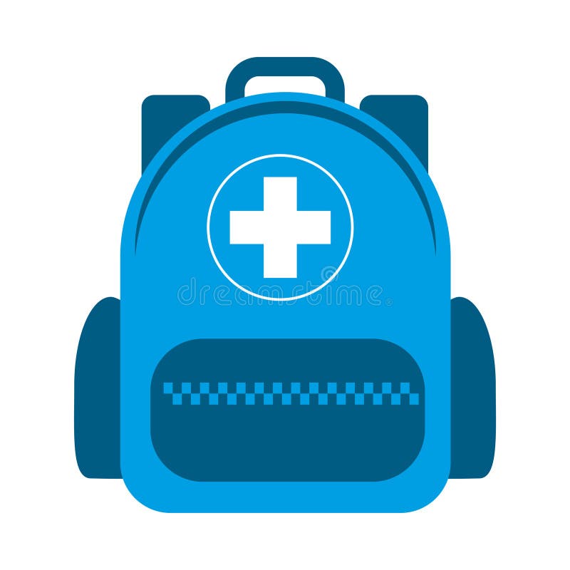 Emergency Bag First aid stock vector. Illustration of preparedness ...