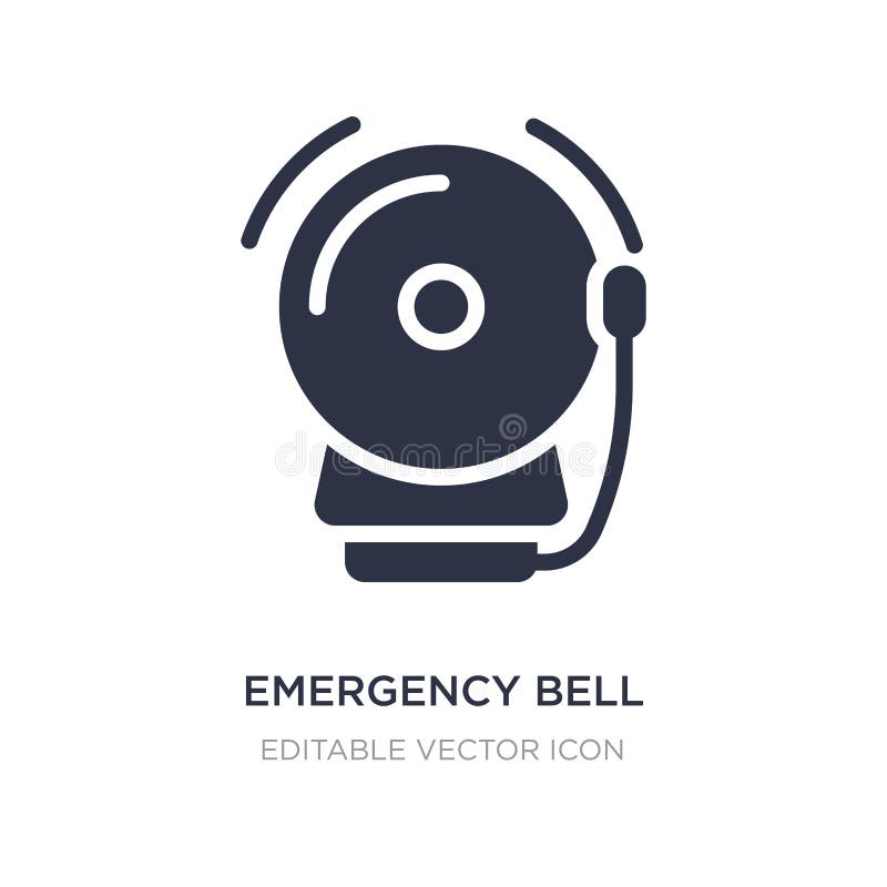 Emergency Bell Icon on White Background. Simple Element Illustration ...