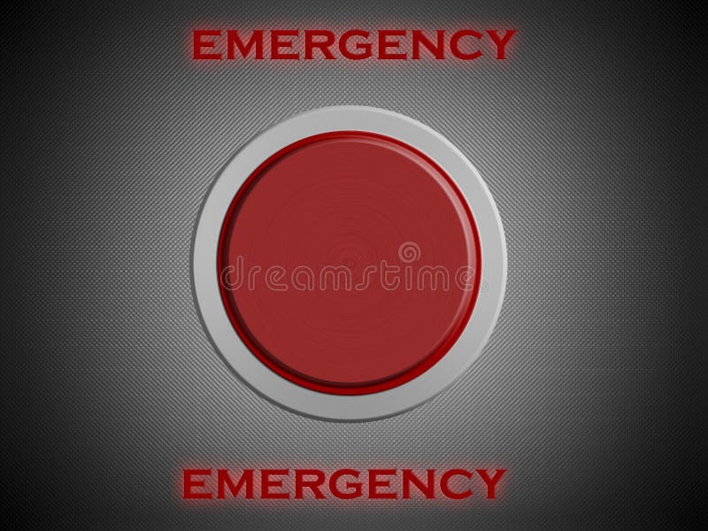 Emergency big red button stock illustration. Illustration of computer ...