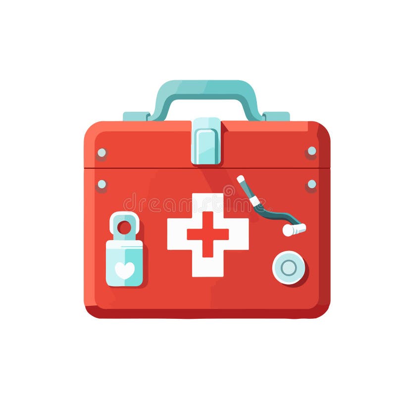 EMERGENCY BOX CASE MEDIC VECTOR ILLUSTRATION Stock Vector ...