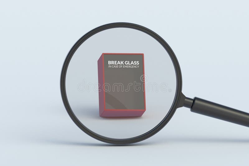 Emergency Box Magnifying Glass Stock Illustration - Illustration of ...