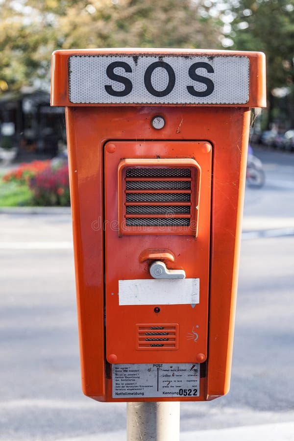Emergency Box on the Street Stock Photo - Image of police, criminal ...