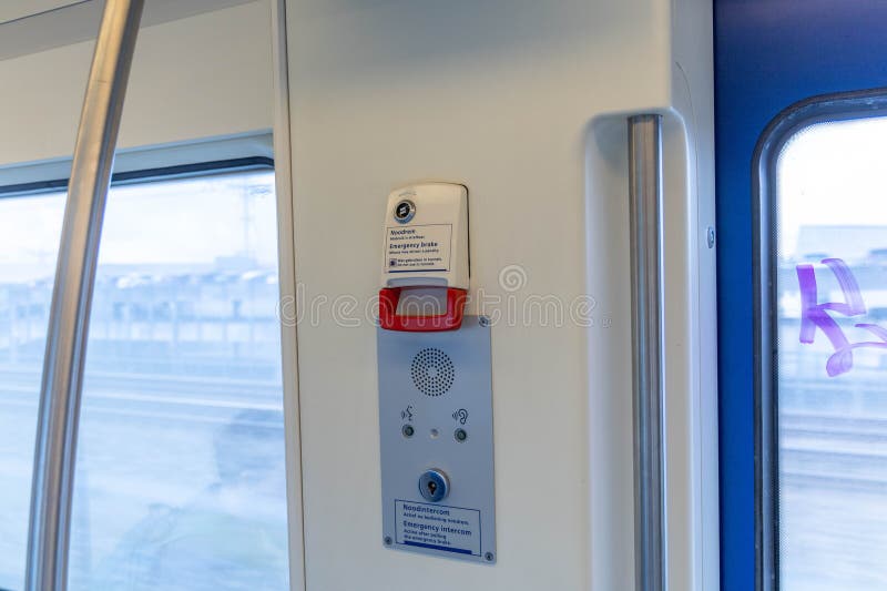 Emergency Brake Dutch Train Editorial Photography - Image of protection ...