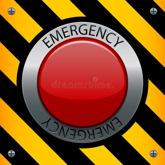 Emergency Button stock vector. Illustration of danger - 18450486