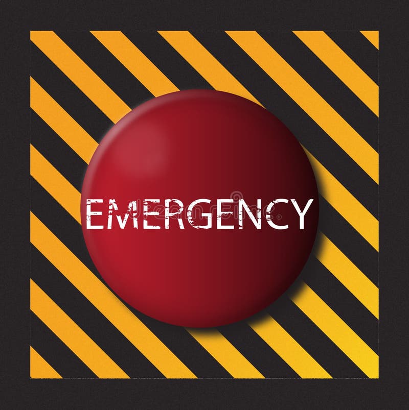 Emergency Button stock illustration. Illustration of push - 5855436