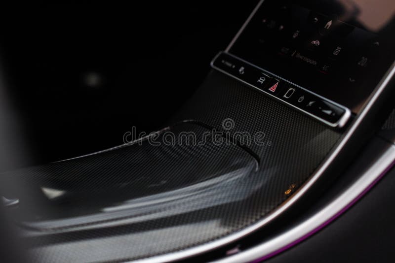 Emergency Button in Car, Hazard Light. Stock Photo - Image of alarm ...