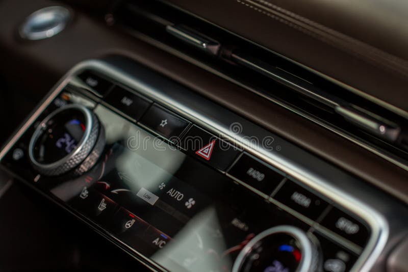 Emergency Button in Car, Hazard Light. Stock Image - Image of accident ...