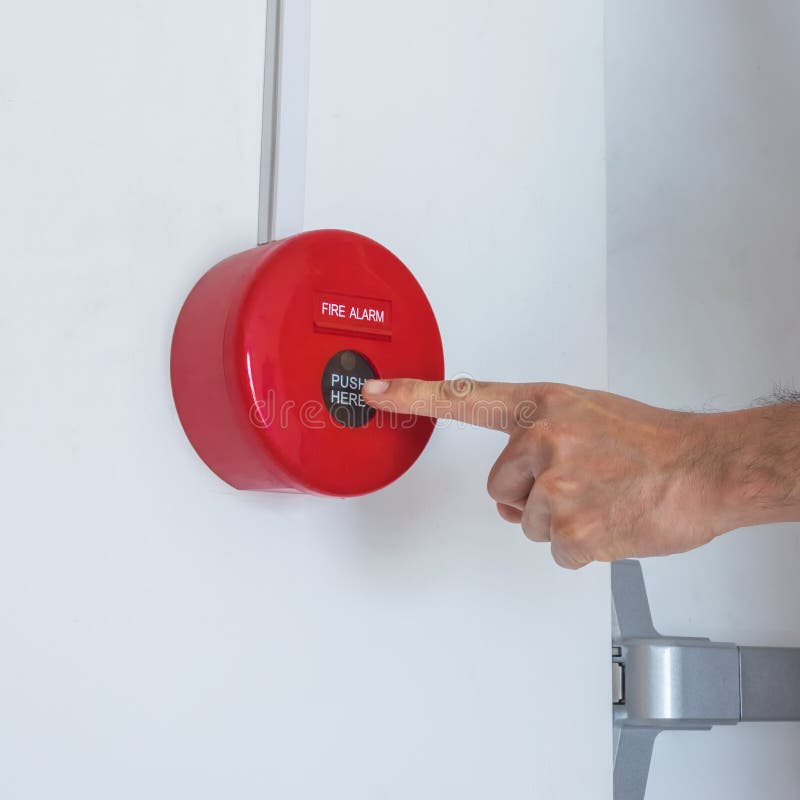 Emergency Button Color Red. Stock Image - Image of industry, equipment ...