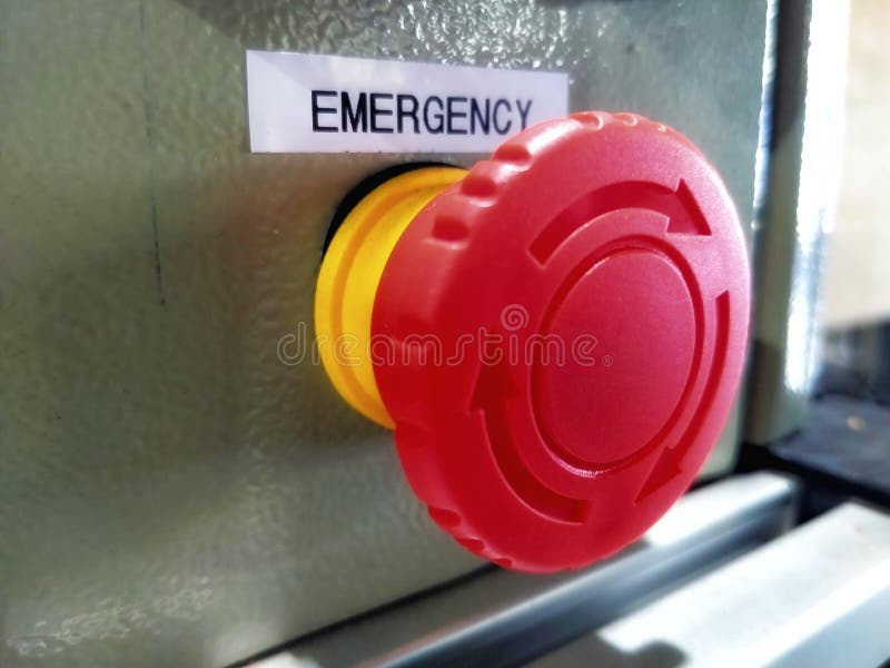 Emergency Button on Control Panel Stock Photo - Image of control, panel ...