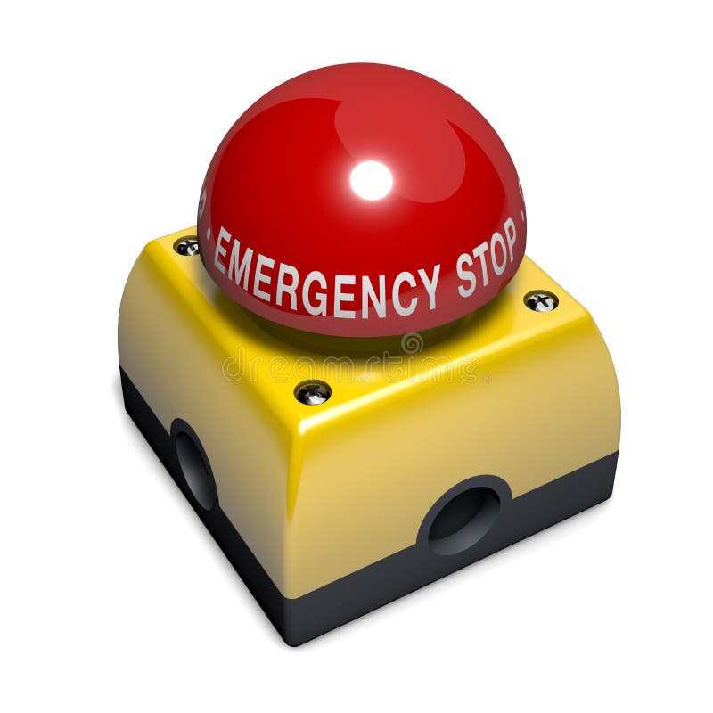 Emergency Button , 3D Illustration Stock Illustration - Illustration of ...