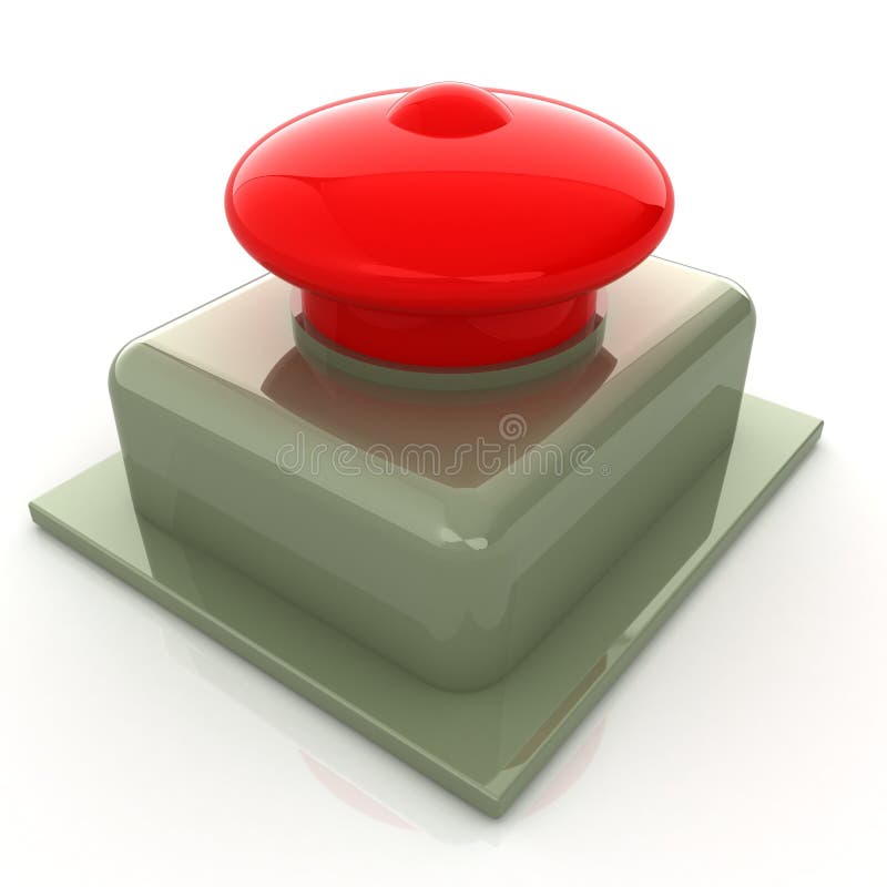 Emergency Button 3d icon stock illustration. Illustration of emergency ...