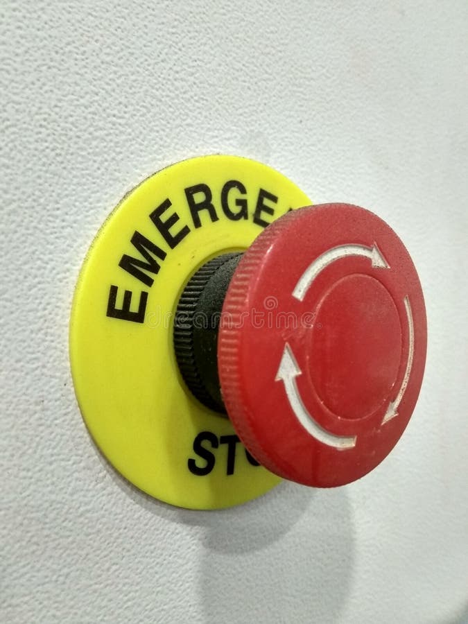 Emergency Button on Drying Oven Machine Stock Photo - Image of stop ...