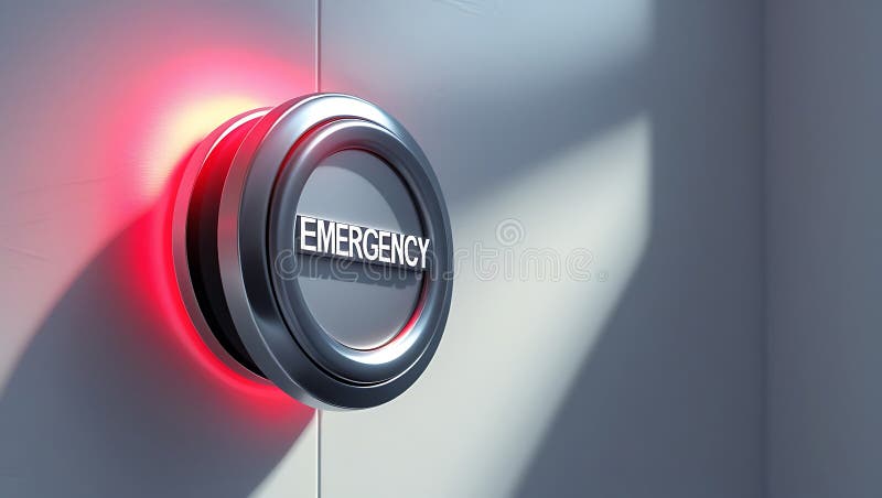 Emergency Button - Red Alert Stock Illustration - Illustration of ...
