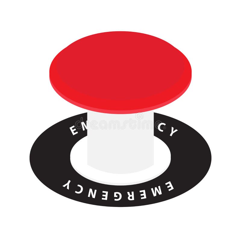 Emergency button stock vector. Illustration of power - 68523186