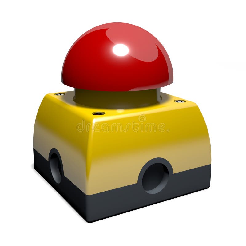 Emergency Stop Switch Button 3D Illustration Stock Illustration ...