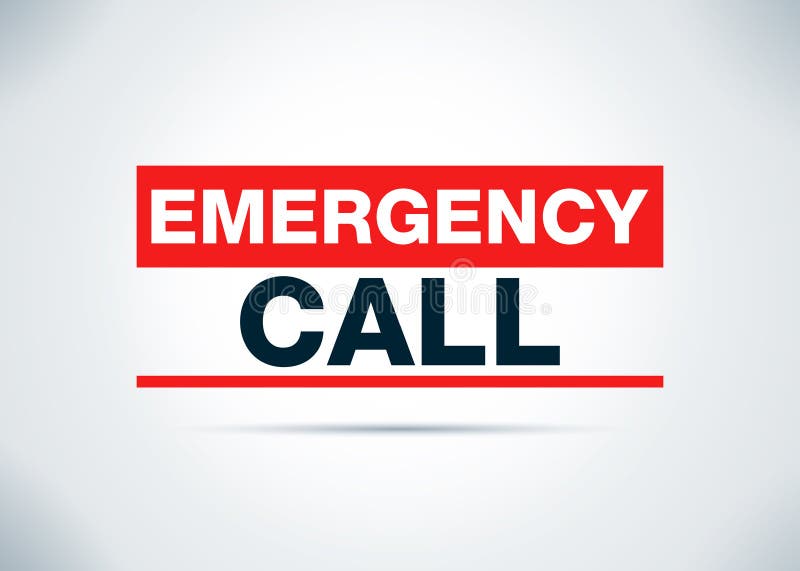 Emergency Call Abstract Flat Background Design Illustration Stock ...